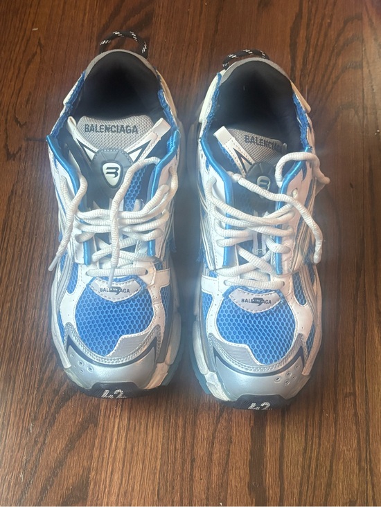 Balenciaga | Shoes | Balenciaga Blue And White Runner | Poshmark